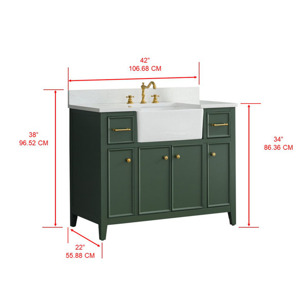 Birch Lane™ 42 Single Bathroom Vanity With Engineered Stone Top